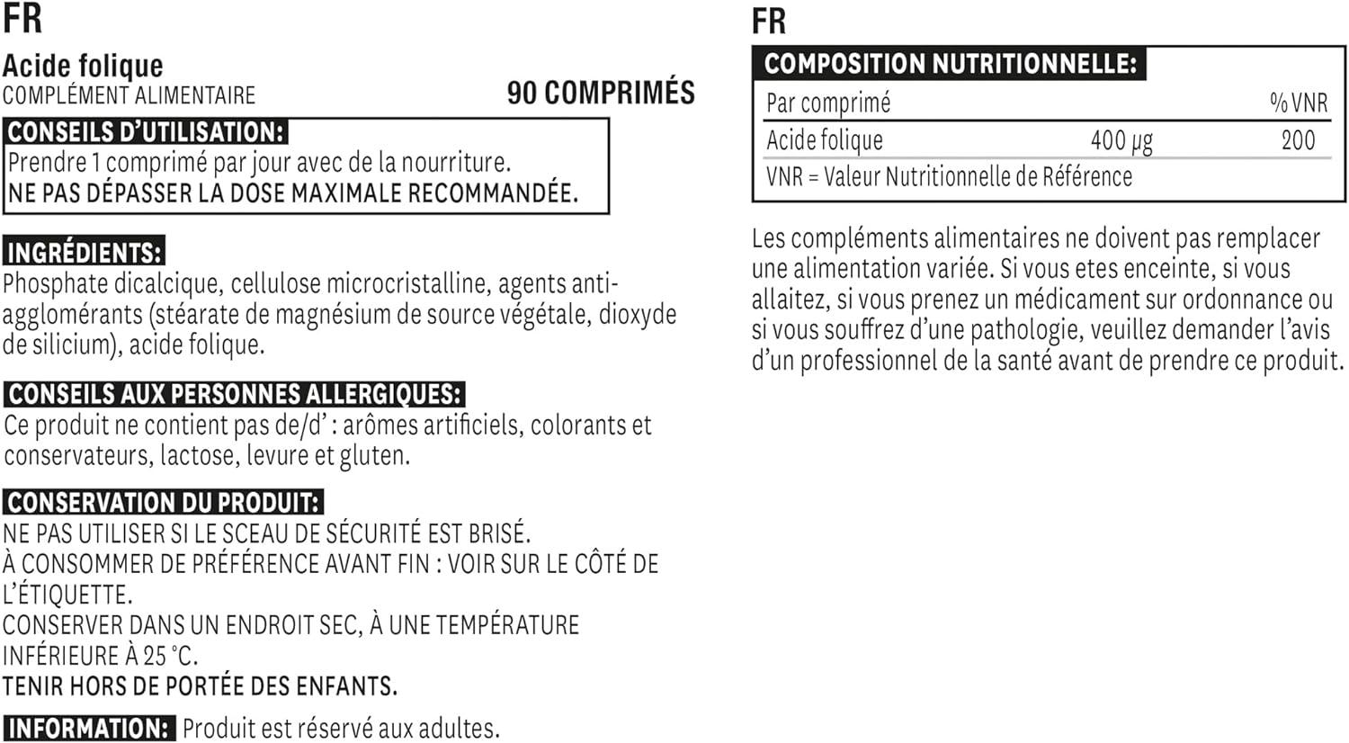 Natures Aid Folic Acid 90 Tablets - Essential Folate Supplement | Buy ...