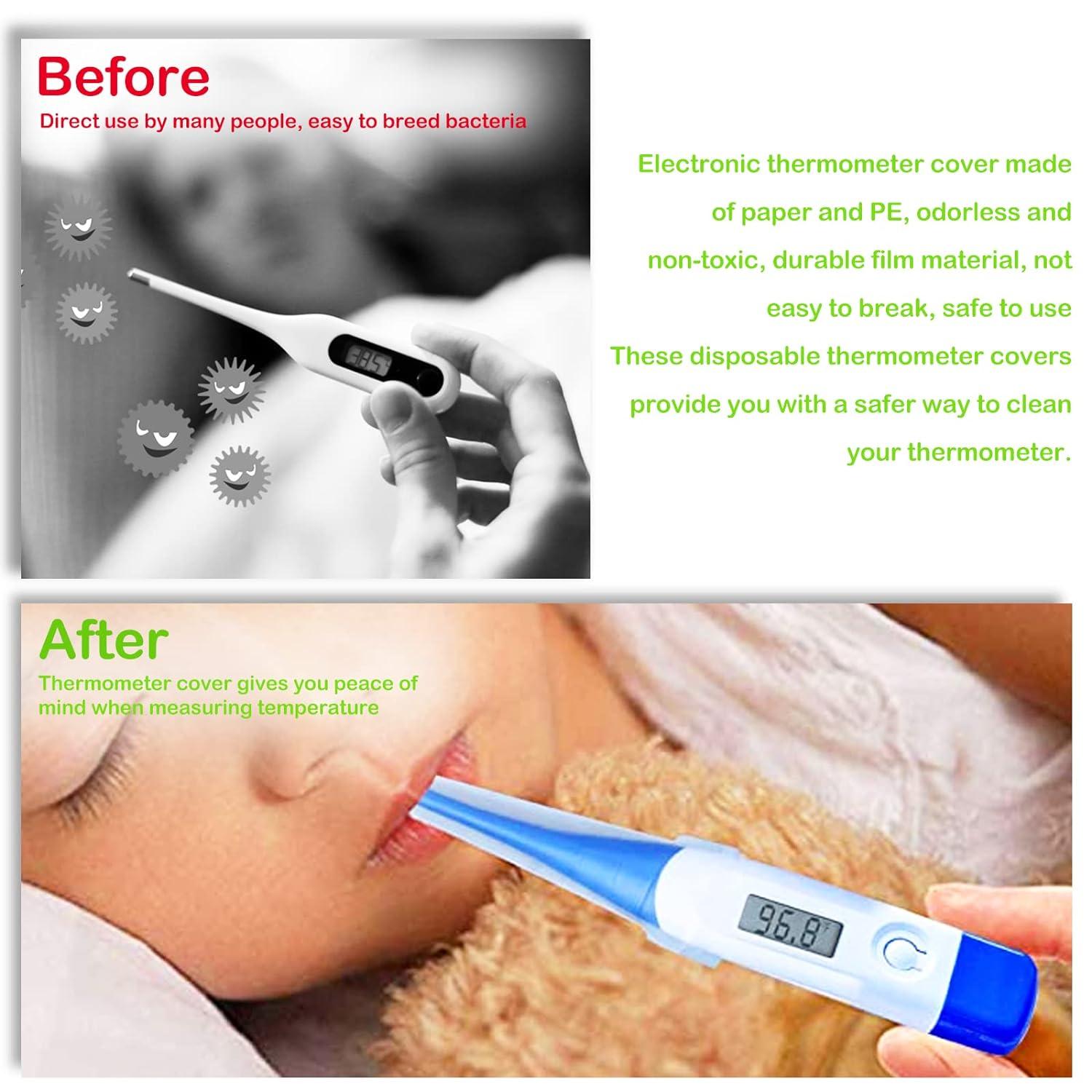 200 Disposable Digital Thermometer Probe Covers - Universal Sleeves for ...