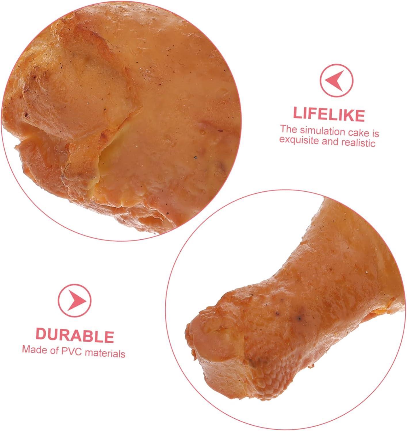 Abaodam 2pcs Simulated Food Chicken Drumsticks Prop Fried Chicken ...