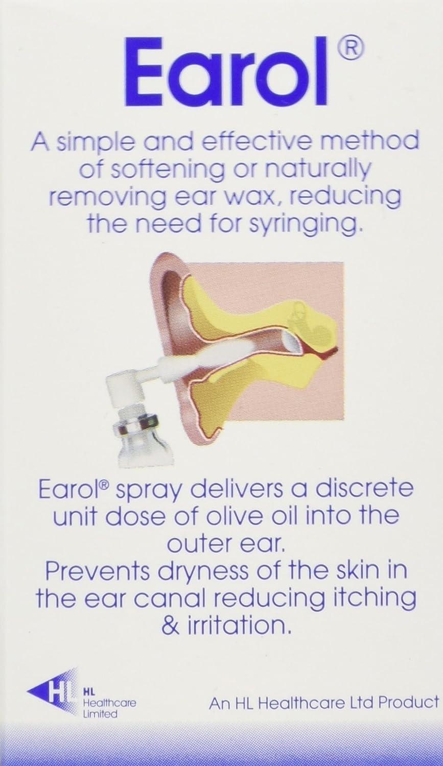 Earol Olive Oil Natural Ear Wax Softener - Gentle & Effective Earwax ...