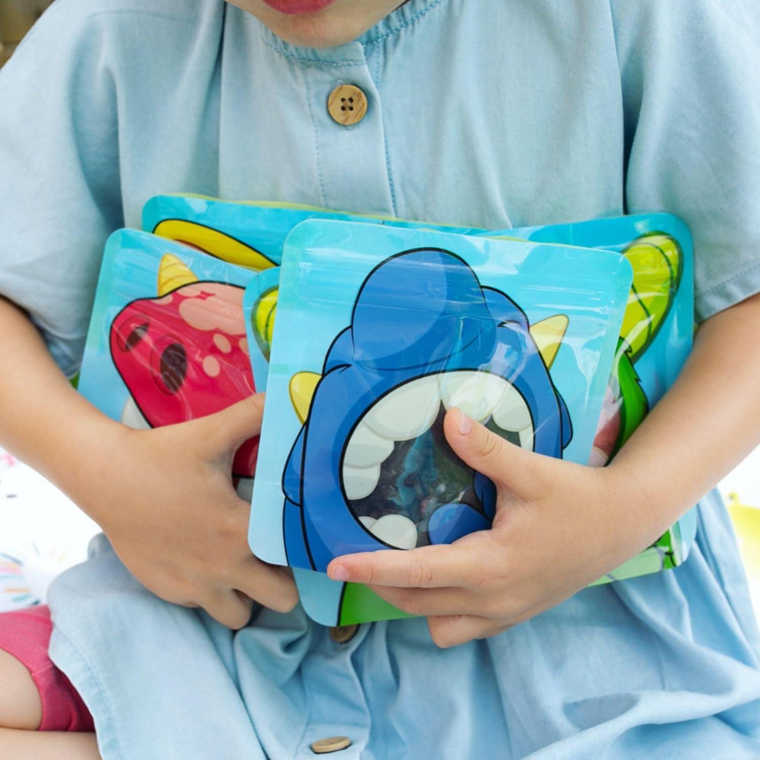 Nom Nom Kids Monster Snack Bag Collection - 4 Reusable Snack/Sandwich ...