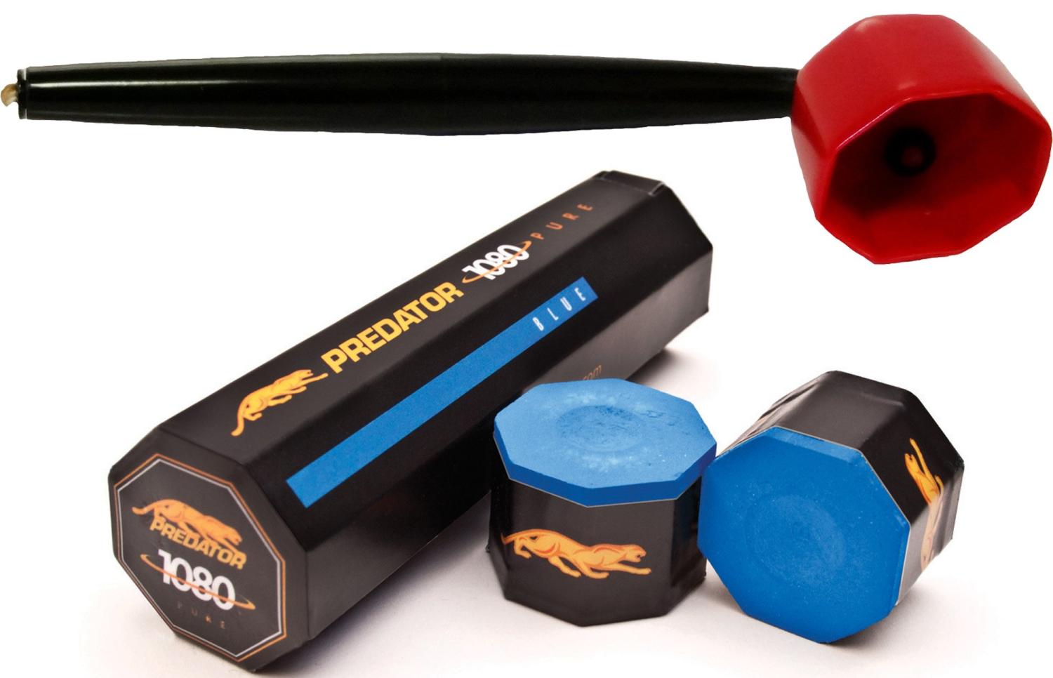 5 Pieces Predator 1080 Pure Chalk w/Octagon Holder - Red | High-Quality ...