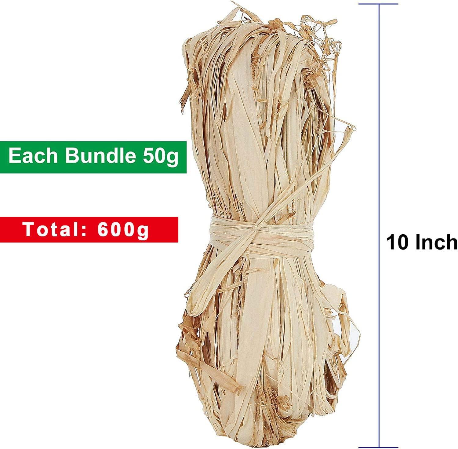 600g Natural Raffia Paper Ribbon for Florist Crafts & Christmas Gift ...