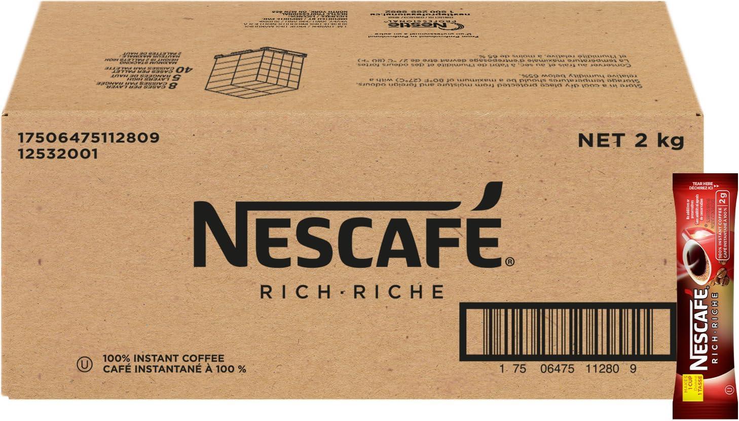 NESCAFE Rich Instant Coffee Single Serve Instant Coffee Packets 2kg ...