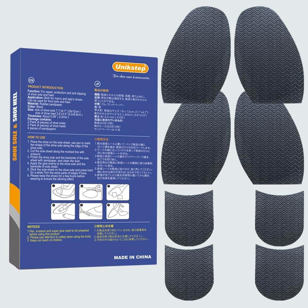 UNIKSTEP 8-Piece Shoe Sole & Heel Repair Kit - Non-Skid Replacement ...