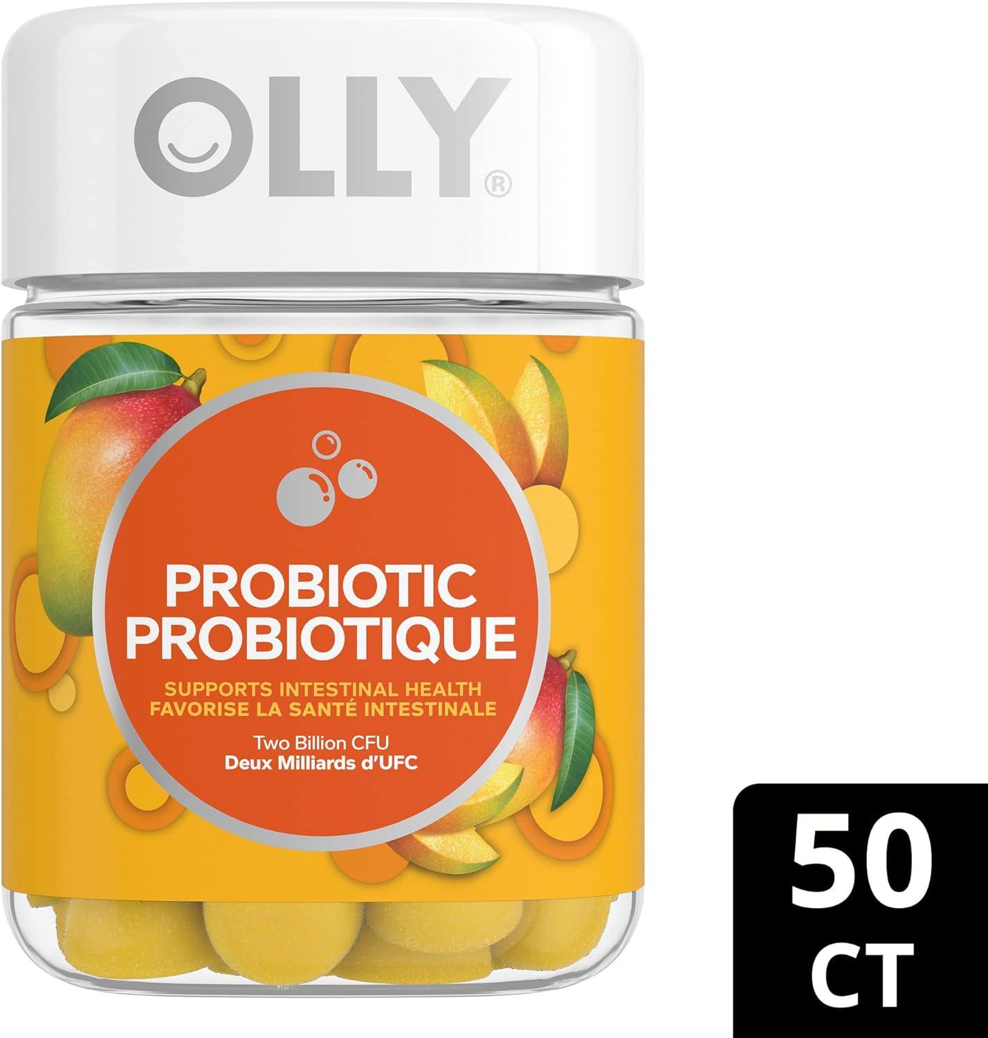 OLLY Probiotic Supplement Mango Chewable Gummy & Supplement Capsules ...