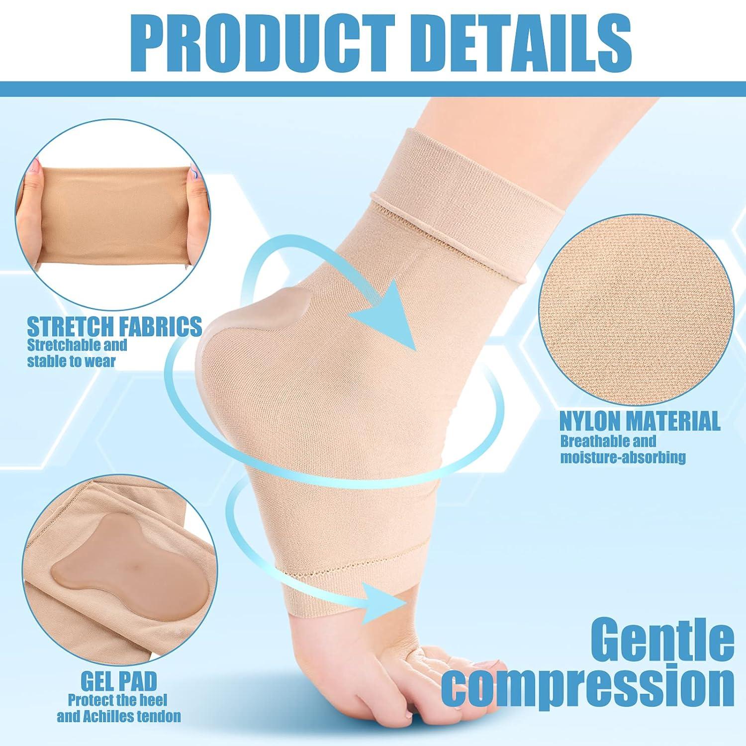 Eurzom 2 Pairs Heel Gel Sleeve for Achilles Tendonitis & Plantar ...