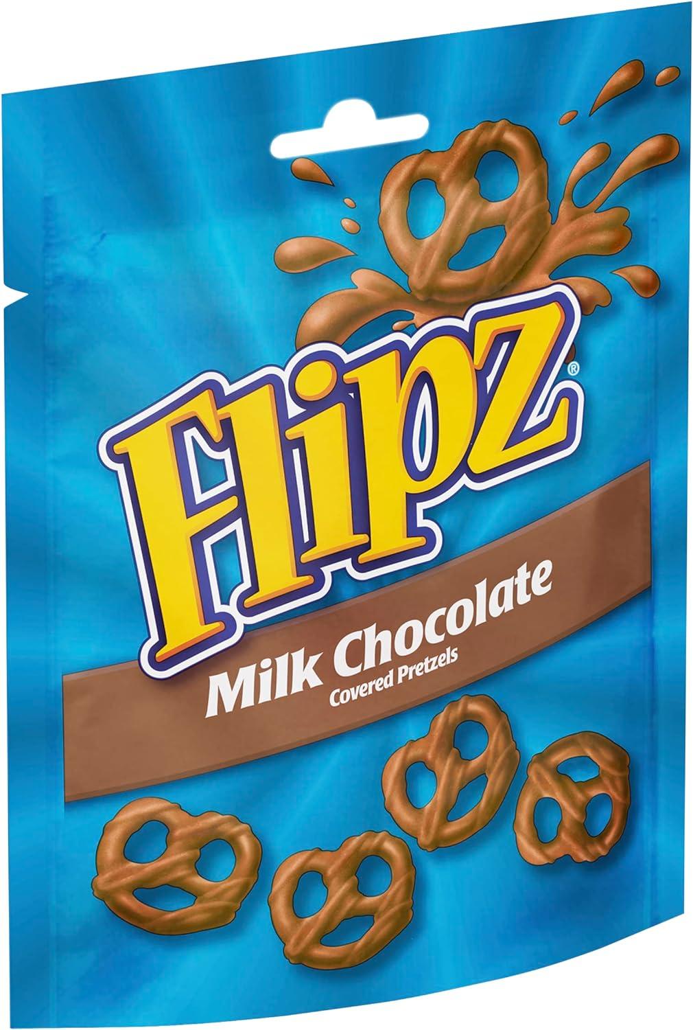 Flipz Milk Chocolate Coated Pretzel Snacks 90g - Crunchy & Delicious (1 ...