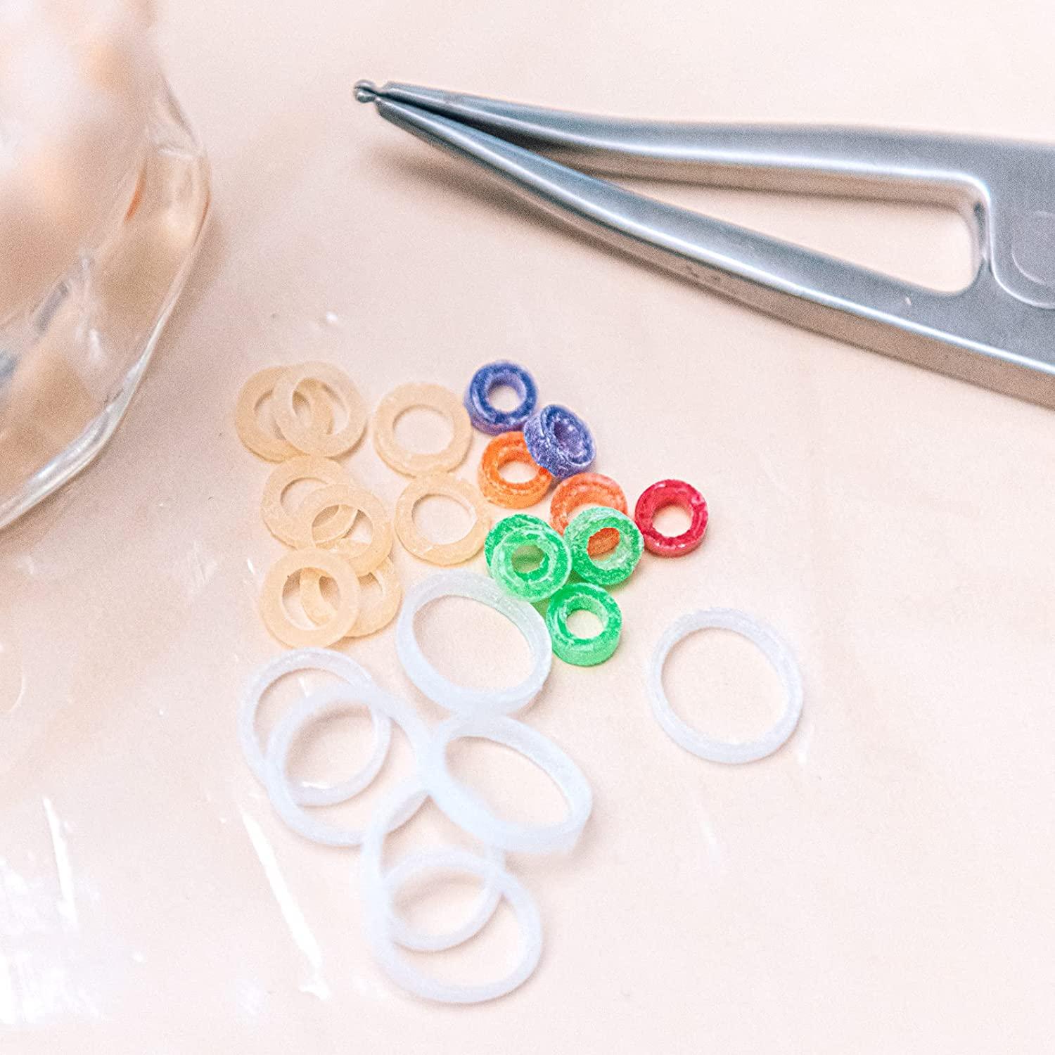 JMU 3/16 Inch Medium Orthodontic Elastics 500 Pack - Latex Free Dental Rubber Bands - Made in ...