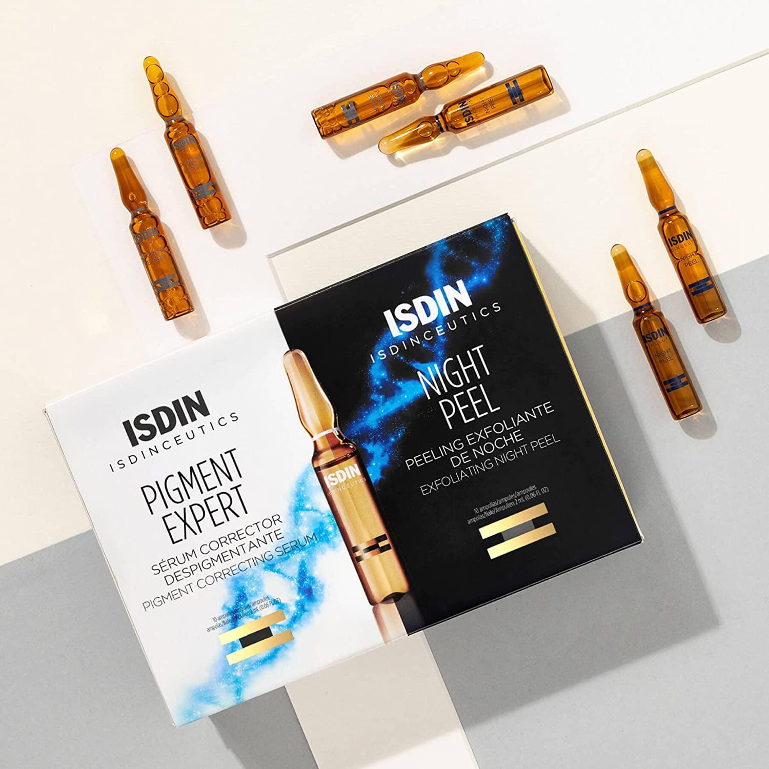 ISDIN Brightening Day & Night Serum Routine - Exfoliate and Correct ...