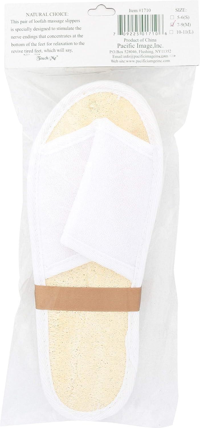 Touch Me Natural Loofah Spa Massage Slippers - Set of 2 Pairs ...