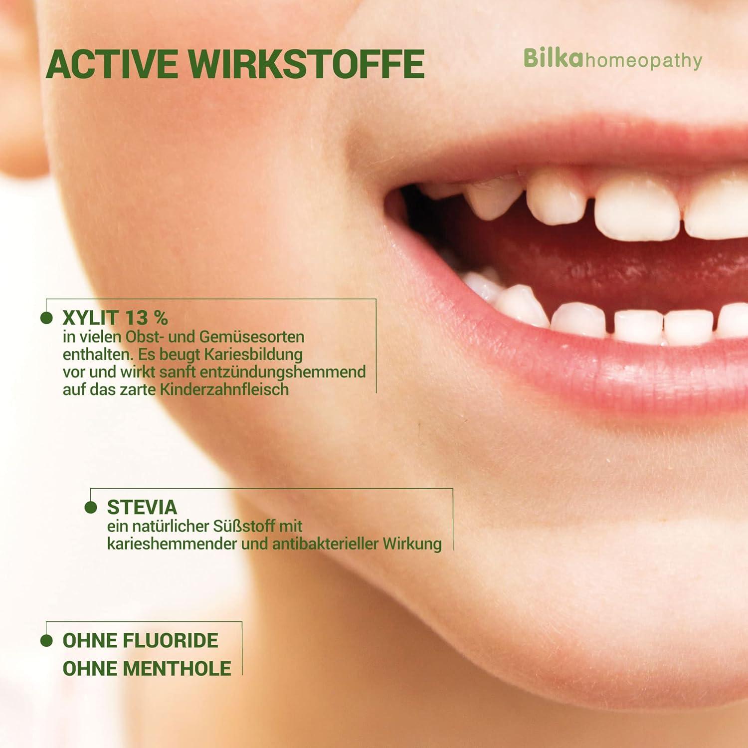 Buy Bilka Homeopathy Toothpaste for Children (2+ Years) - Fluoride-Free ...