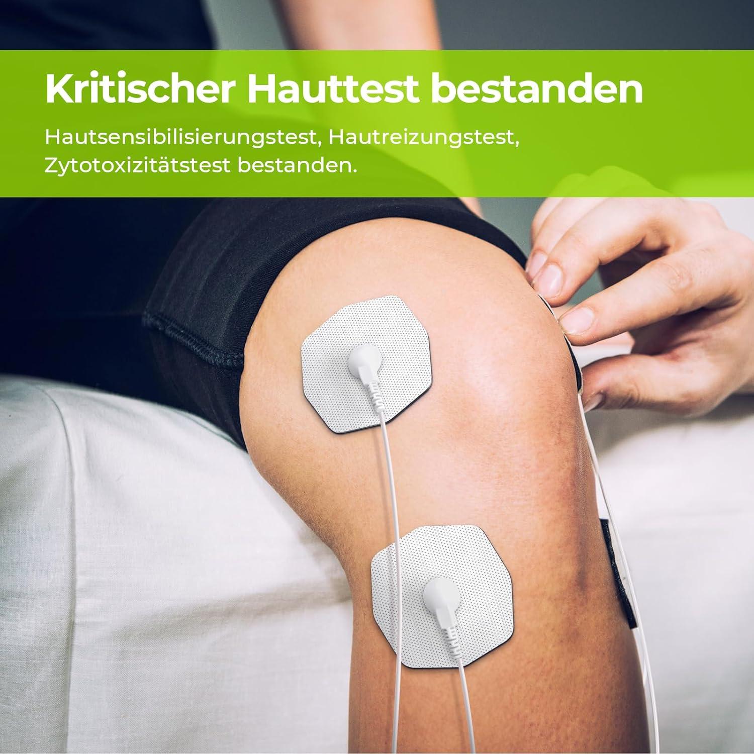 Auvon 20s Set TENS EMS Electrode Pads - Reusable 5x5 cm Electrotherapy ...