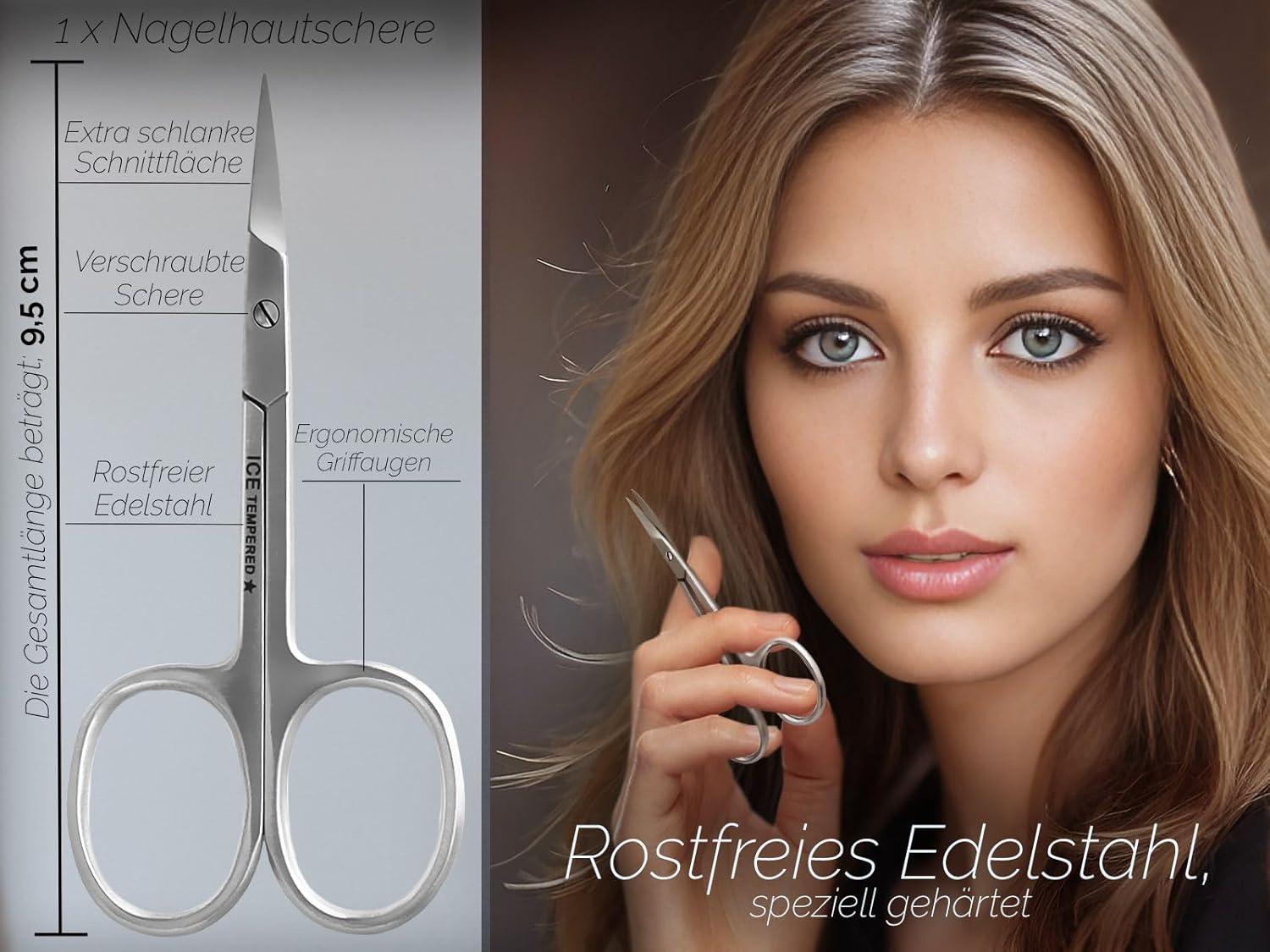 Professional Nail Scissors Set | Curved Cuticle Scissors & Combo Set ...