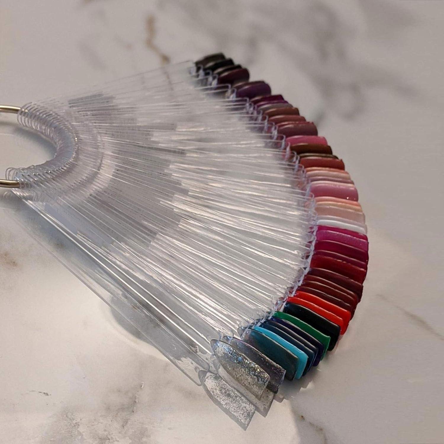 ZOENHOU 150PCS Transparent Nail Swatches Sticks - Nail Polish Color ...