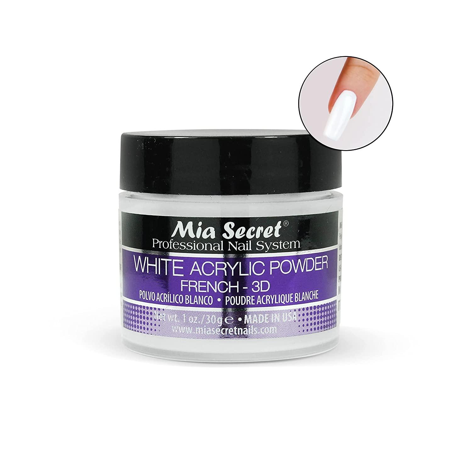 Mia Secret White Acrylic Powder 1oz - Professional Grade Nail Acrylic ...