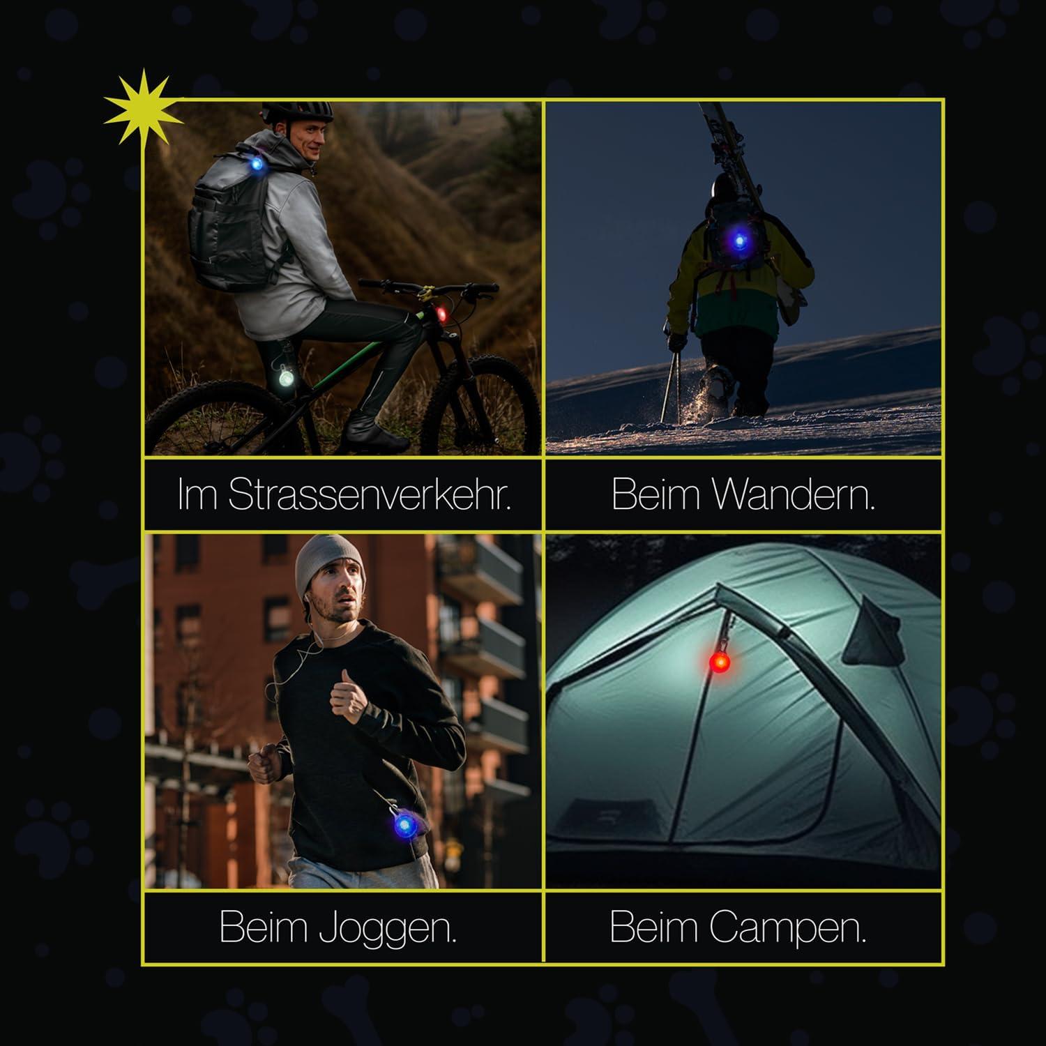 Buy Avida Zen Flashing Light Schoolbag for Kids - 6er Set with Dog Clip ...