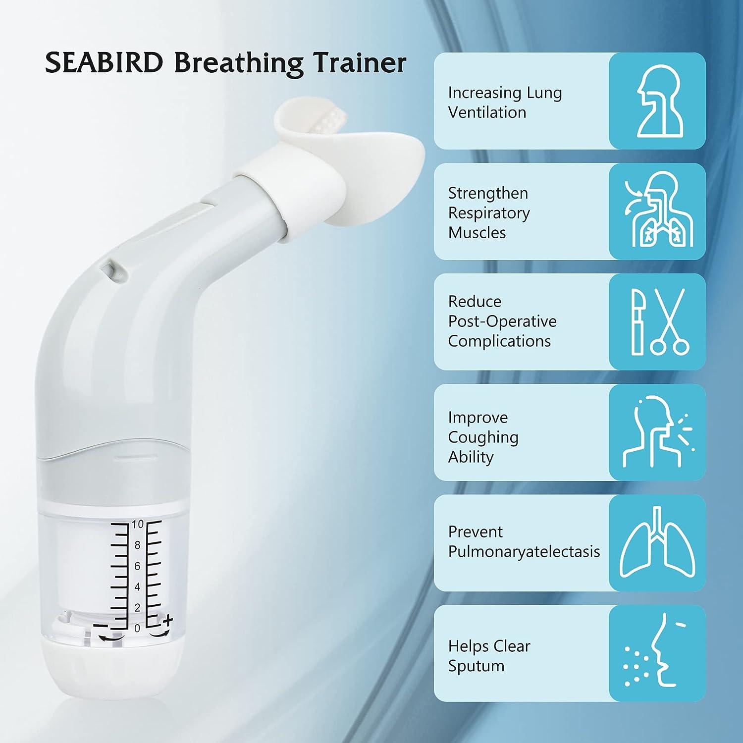 SEABIRD Lung Health Exerciser: Adjustable Resistance Breathing Trainer ...