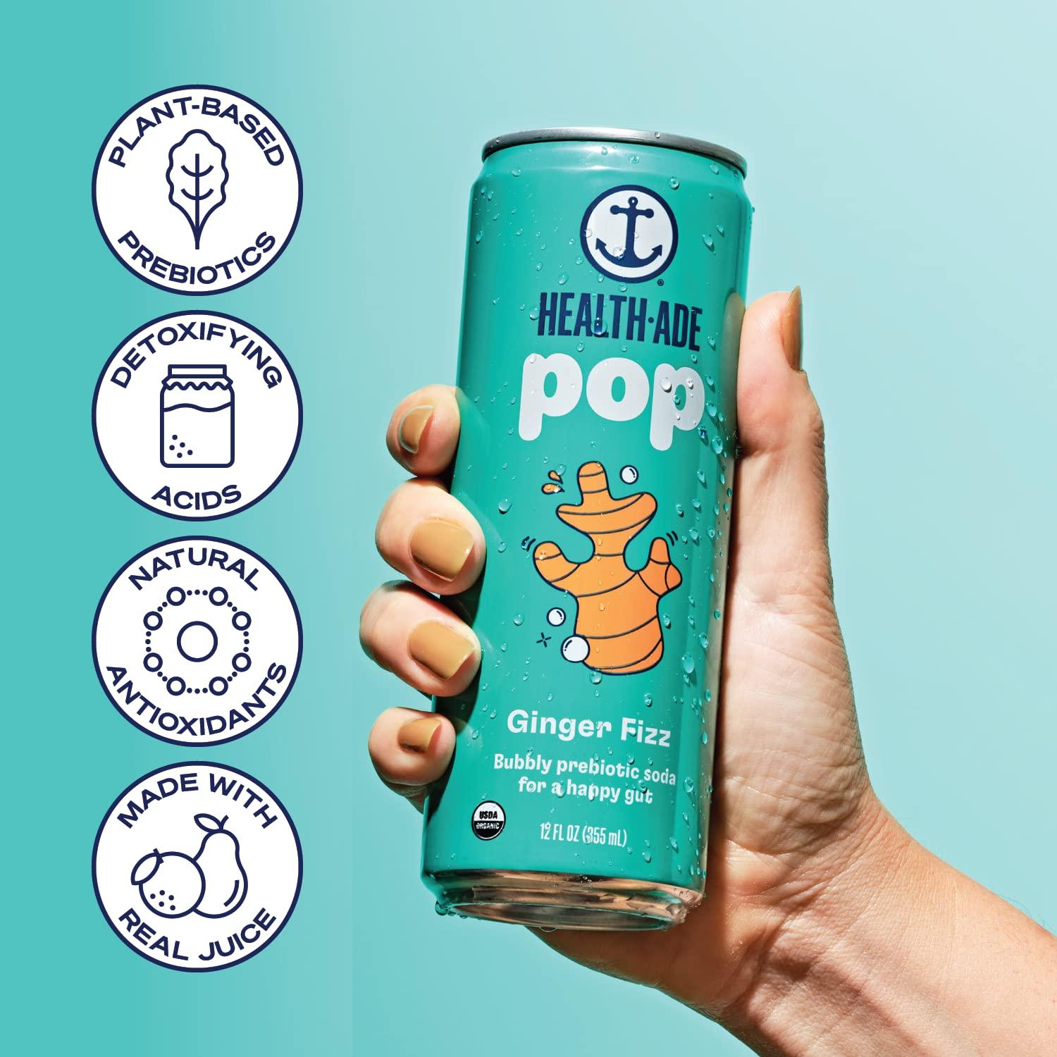 Health-Ade Pop Soda: Prebiotic Seltzer Water with Real Fruit Juice ...