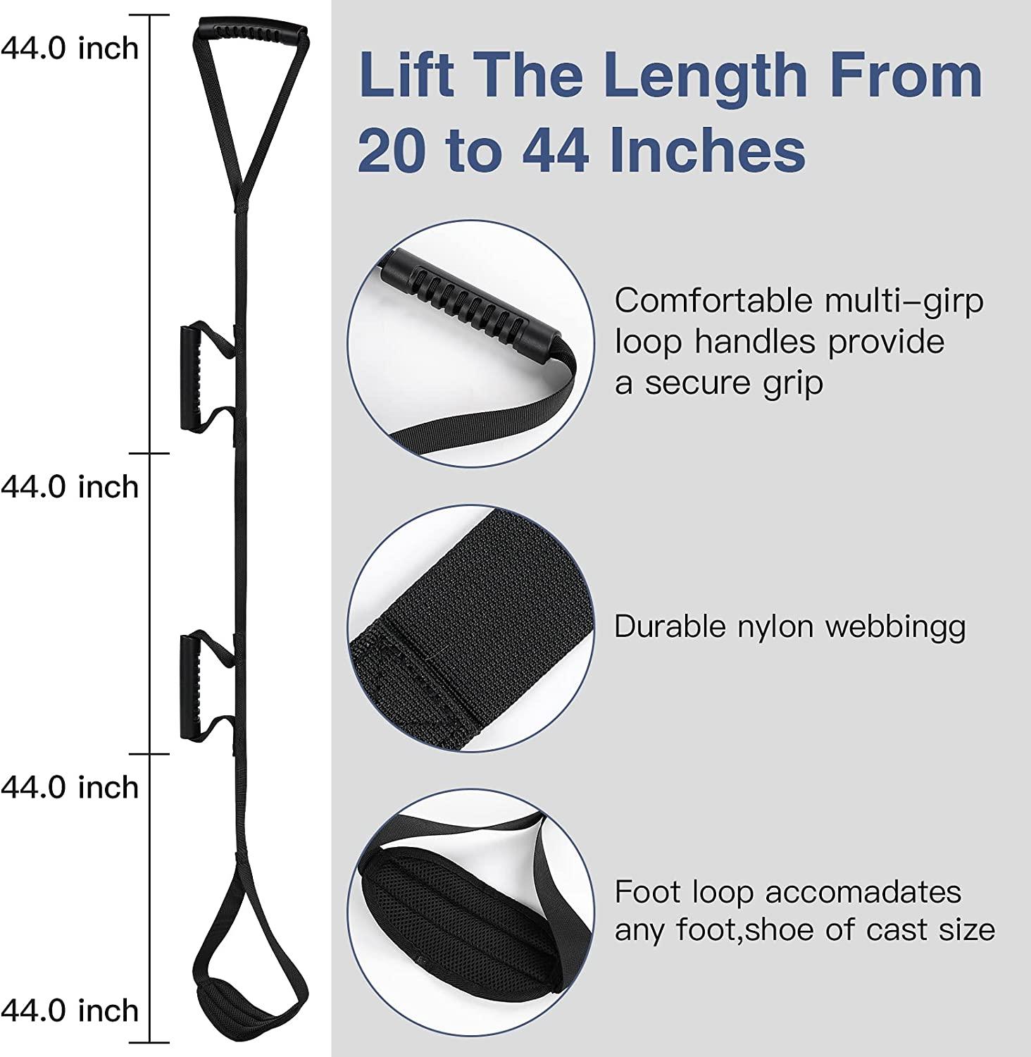 Multi-Loop Leg Lifter Strap for Easy Mobility - 42 Rigid Hand Strap ...