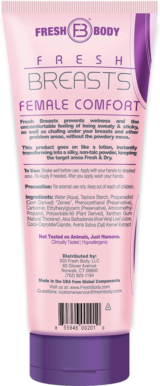 Fresh Body FB Fresh Breasts Anti-Chafing Lotion for Women 3.4oz (2 Pack ...