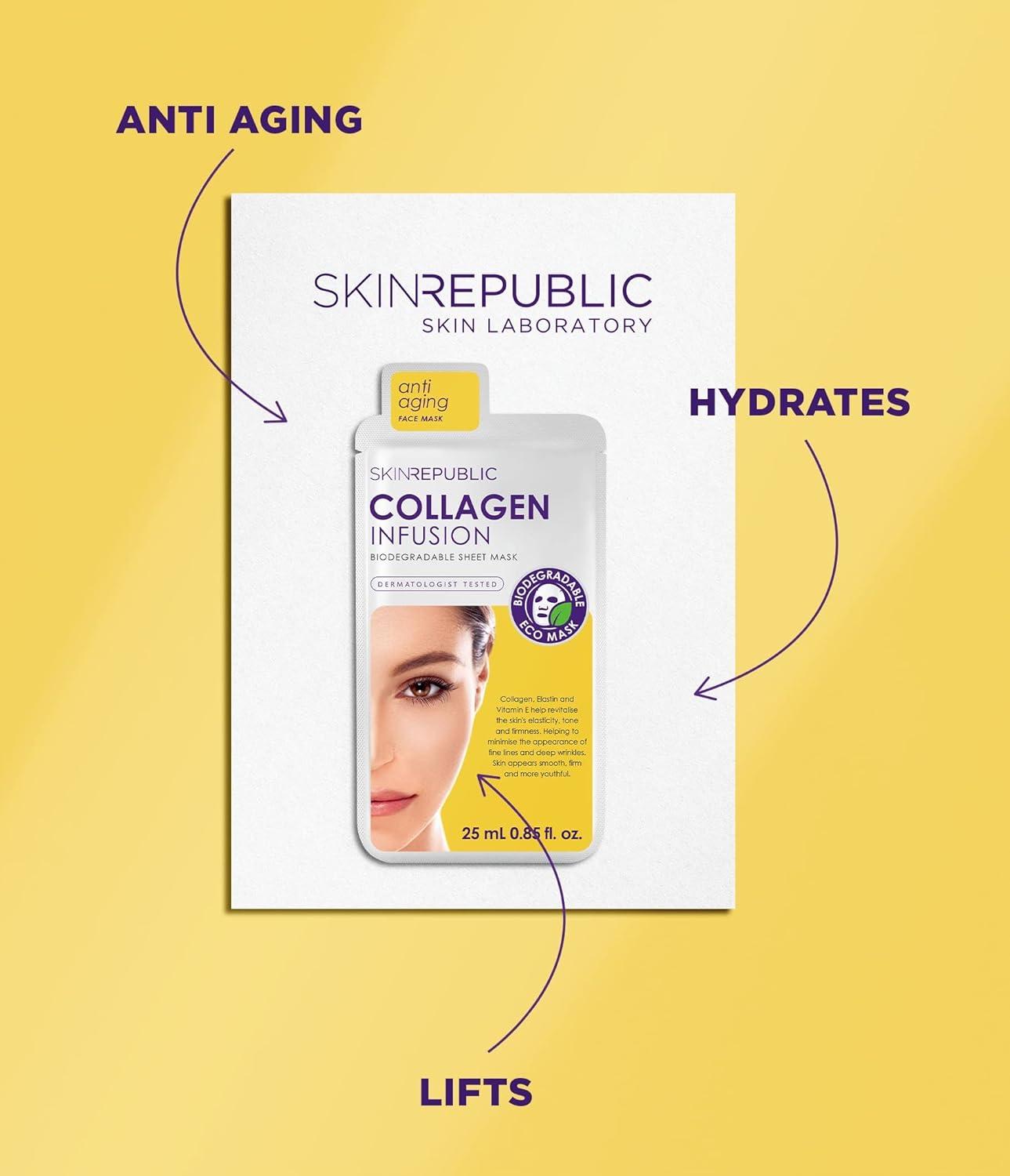 Buy SKIN REPUBLIC Collagen Infusion Face Mask 25ml - Hydrating & Anti ...