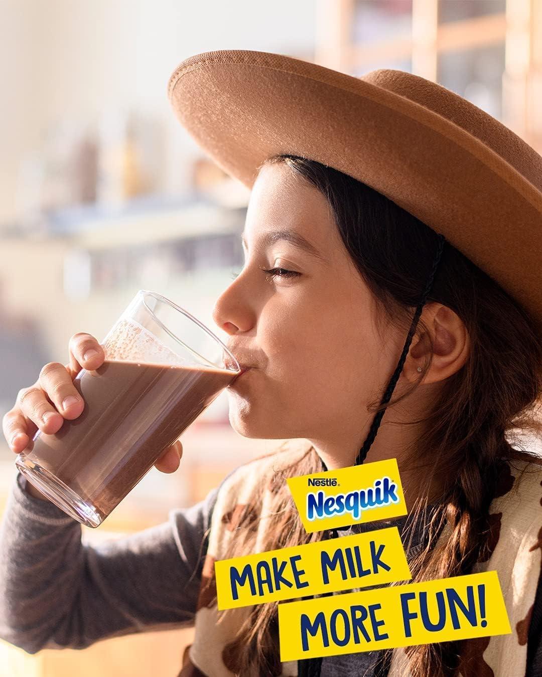 Nestl Nesquik Chocolate Flavour Milk Powder for Kids Children Flavoured Milk High in Vitmin D ...