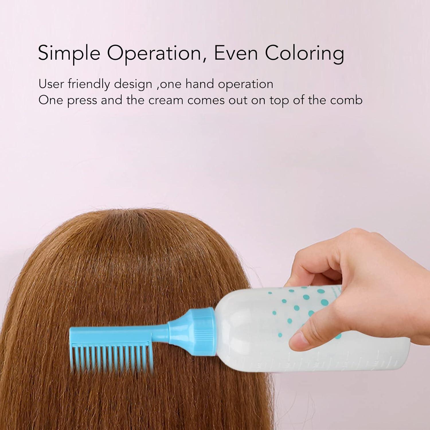 3 Pcs Root Comb Applicator Bottle Hair Dyeing Comb Applicator Bottle ...