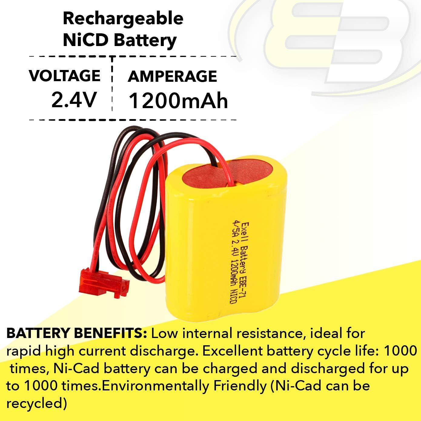 Buy Exell Emergency Lighting Battery for Lithonia ELB2P401N - Reliable ...