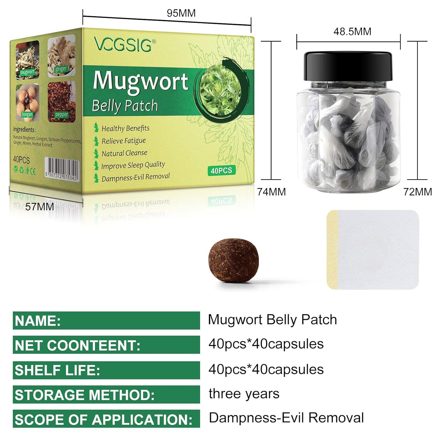 Mugwort Navel Stickers - 40 Natural Herbal Belly Stickers for Detox ...