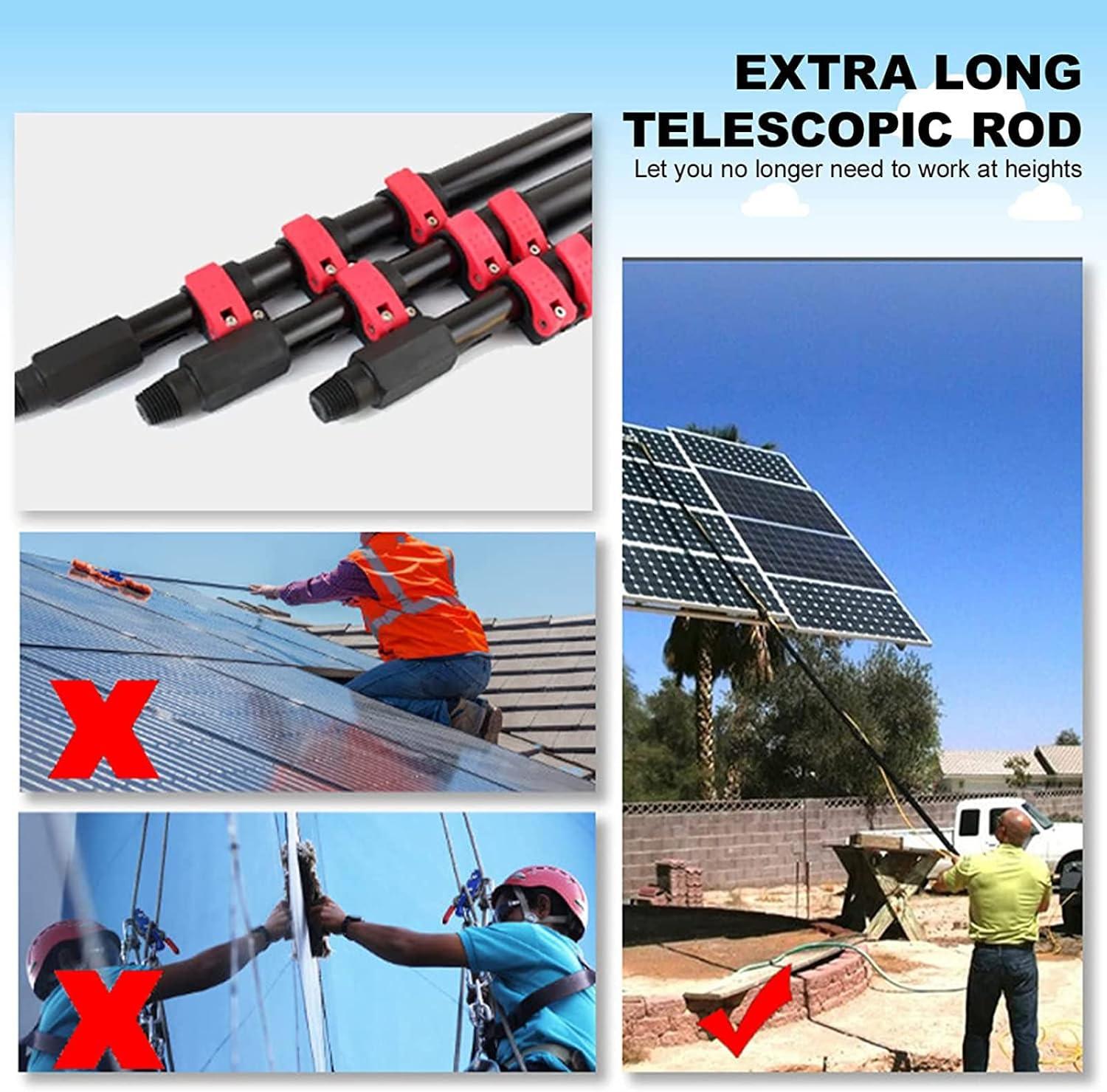 Telescopic Rod Cleaning Brush Photovoltaic Panel Cleaning Brush Washing ...