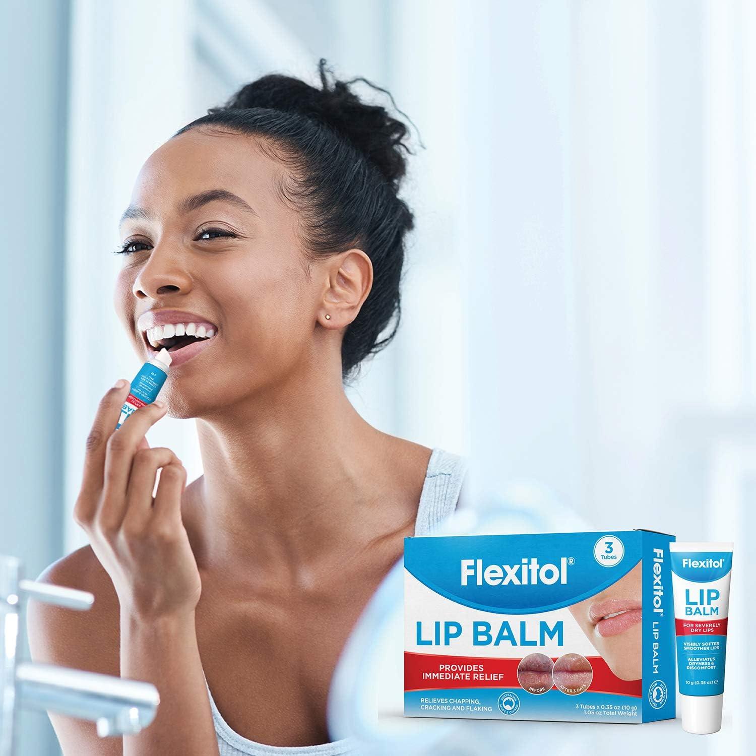 Flexitol Lip Balm 0.35 oz Tube (Pack of 3) - Hydrating Lip Care | Buy ...