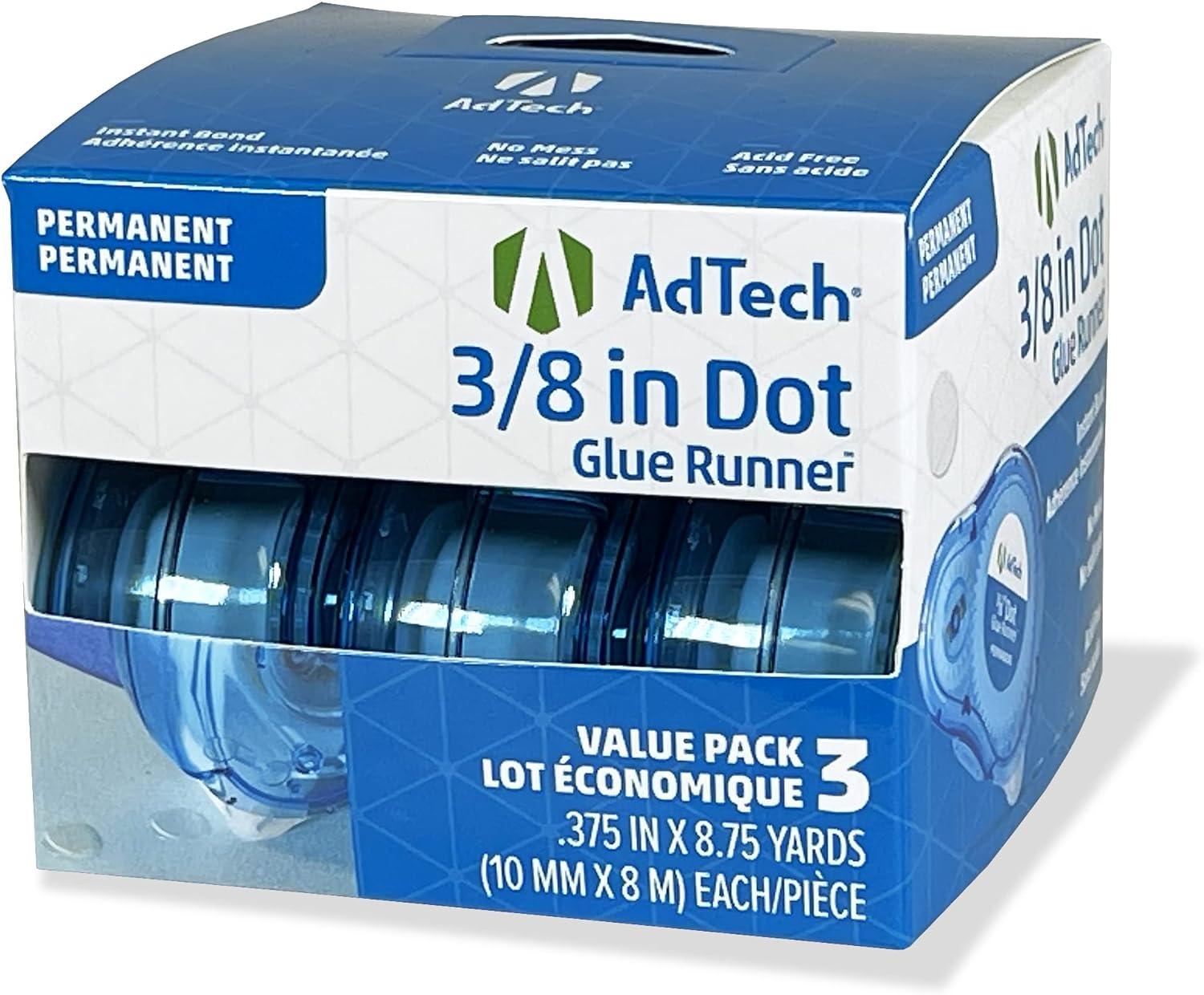 Adtech Permanent Adhesive Dots Glue Runner 3 Pack - Strong Bonding ...
