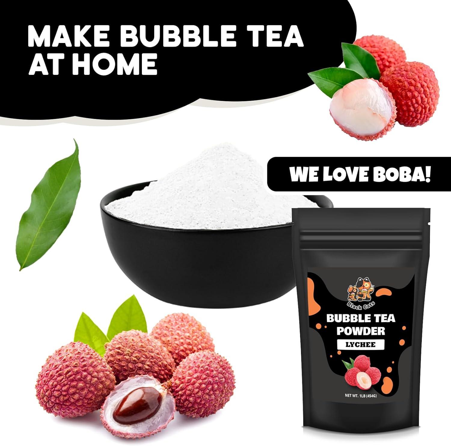 Bubble Tea Powder Kit | Lychee Flavor | 1LB (454g) | 18 Servings ...