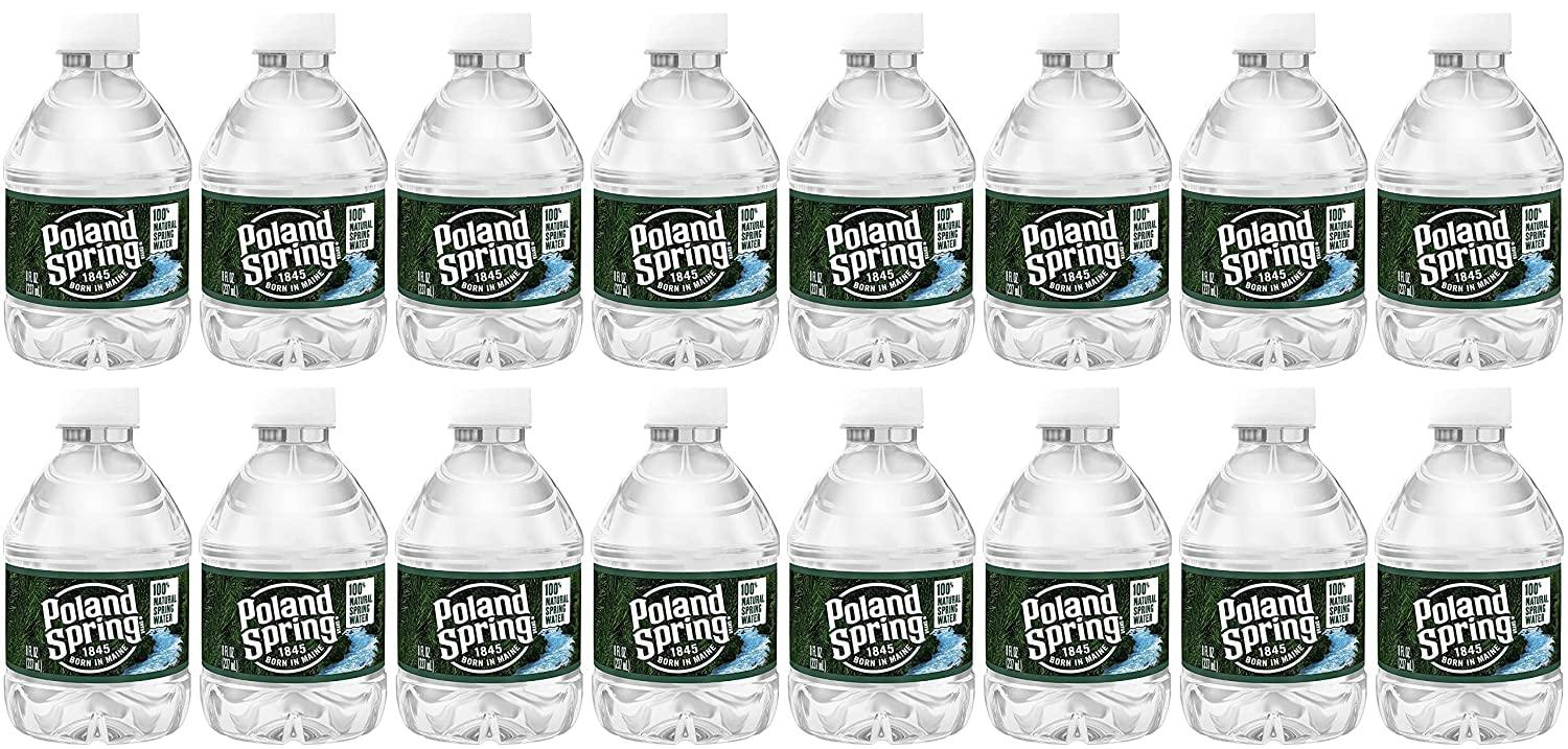 Poland Spring Premium 100% Natural Spring Water, 8oz Bottles (Pack of ...