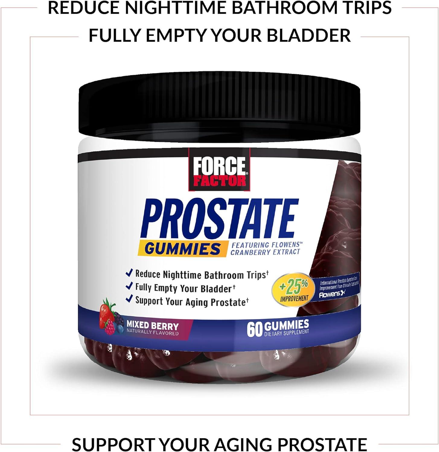 Force Factor Prostate Gummies - Saw Palmetto & Beta Sitosterol ...