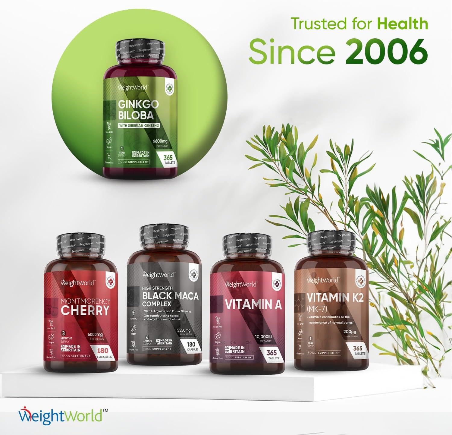 365 High Strength Vegan Ginkgo Biloba Tablets with Siberian Ginseng ...