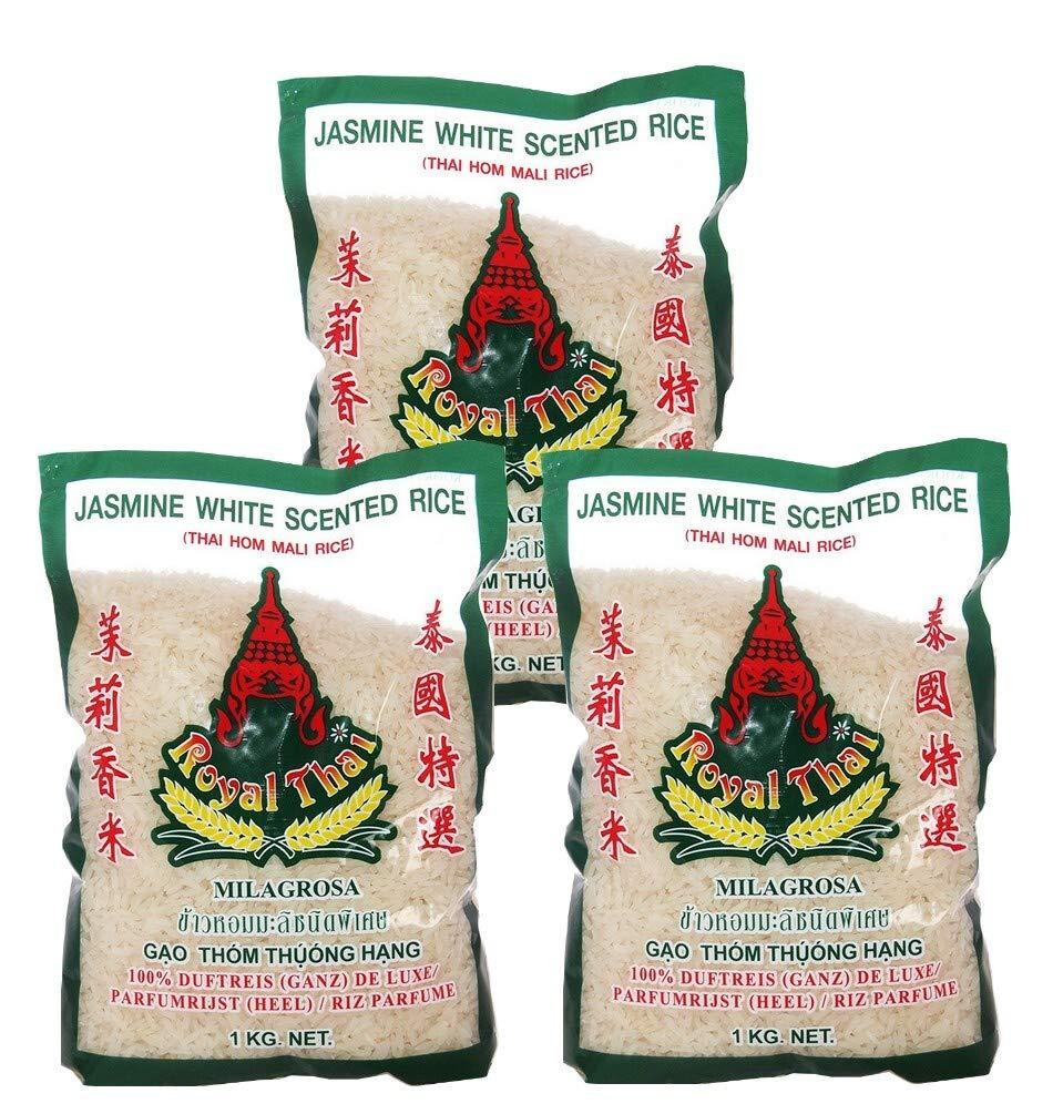 Buy Royal Thai Jasmine Rice 1kg (Pack of 3) - Authentic Fragrant Rice for Perfect Meals | Buy ...