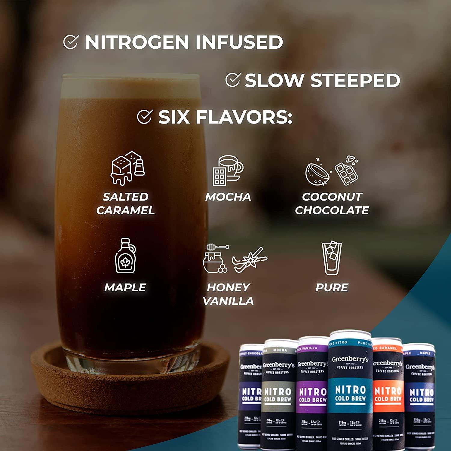 Greenberry Roaster's Pure Nitro Canned Cold Brew Coffee - 4-Pack | Buy ...