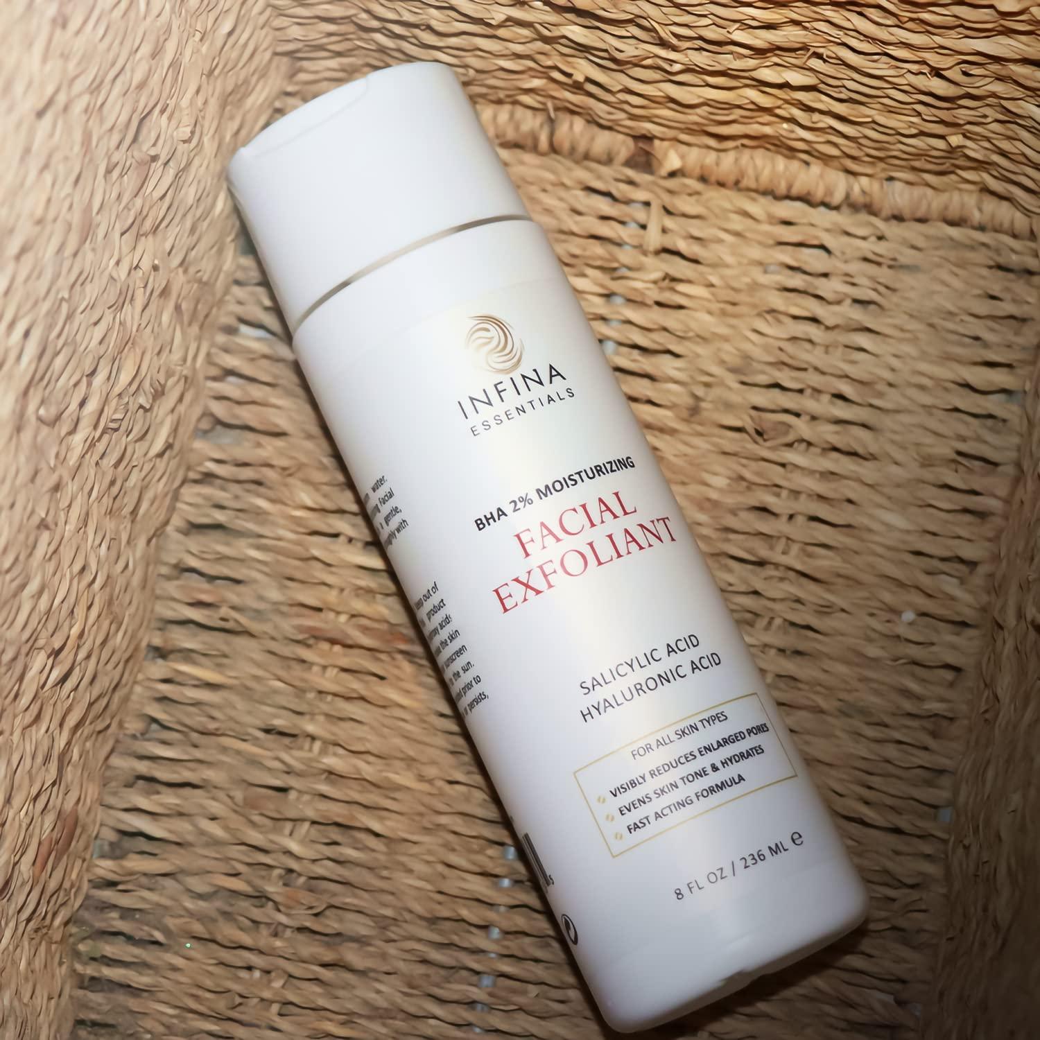 INFINA ESSENTIALS Big 8 fl oz Face Exfoliator - Pore Reducing BHA ...