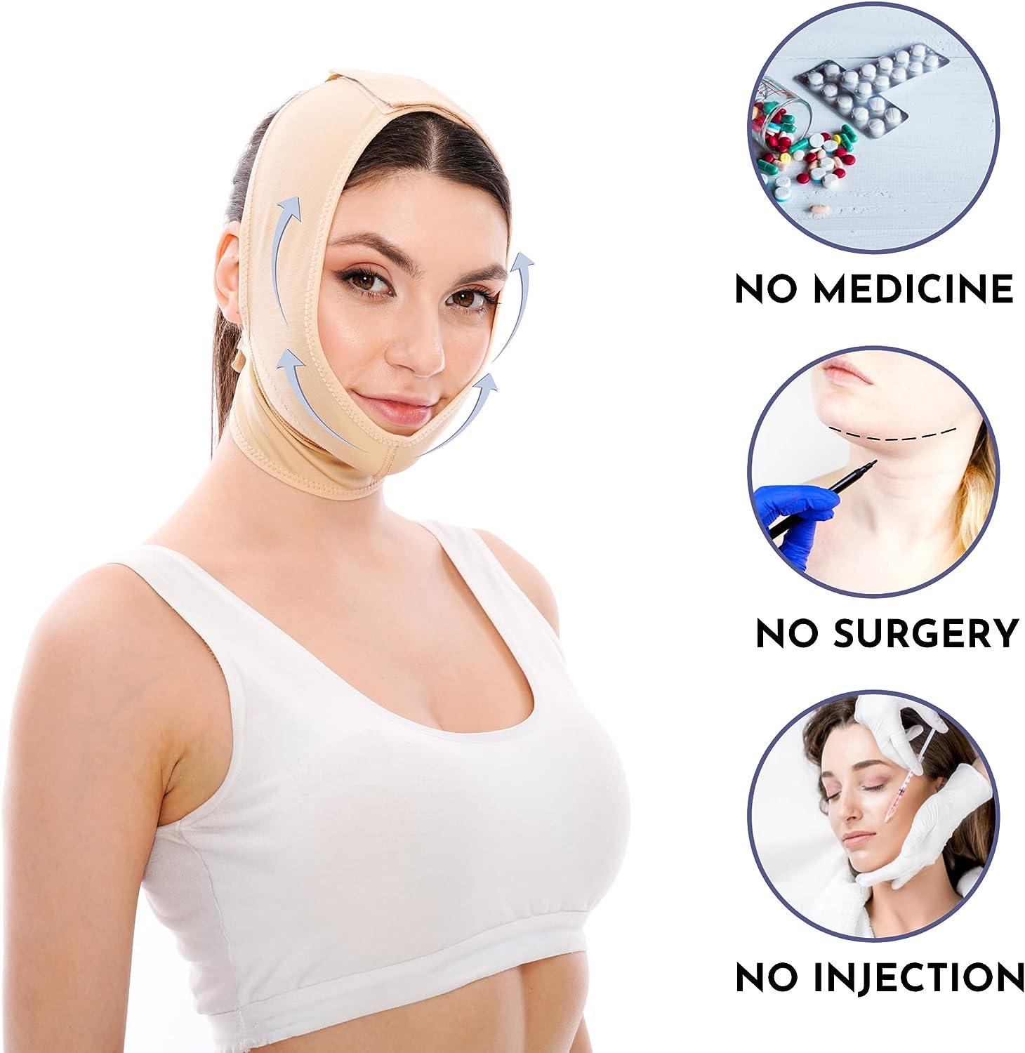 Post Surgery Chin Strap V-Shaped Face Slimmer for Double Chin Reduction ...