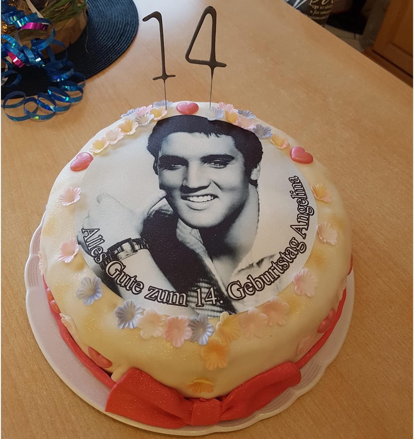 Personalised Elvis Cake Topper - Edible Icing or Wafer paper - 7.5 ...