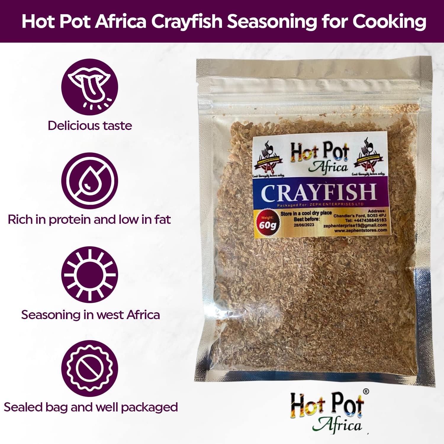 Hot Pot Africa Crayfish Seasoning (100g) - Dried Smoked Ground & Tasty ...