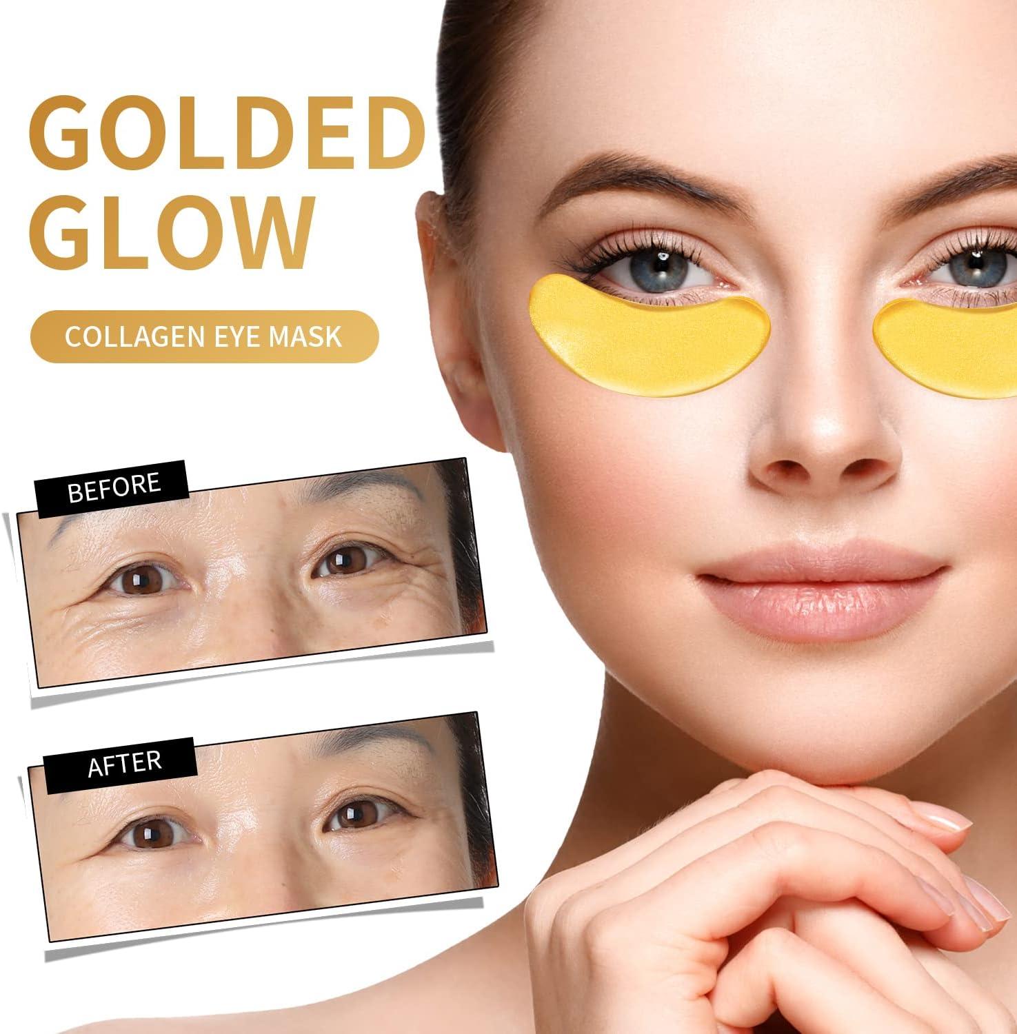 Golden Collagen Under Eye Patches - Anti-Wrinkle & Anti-Aging Eye Mask ...