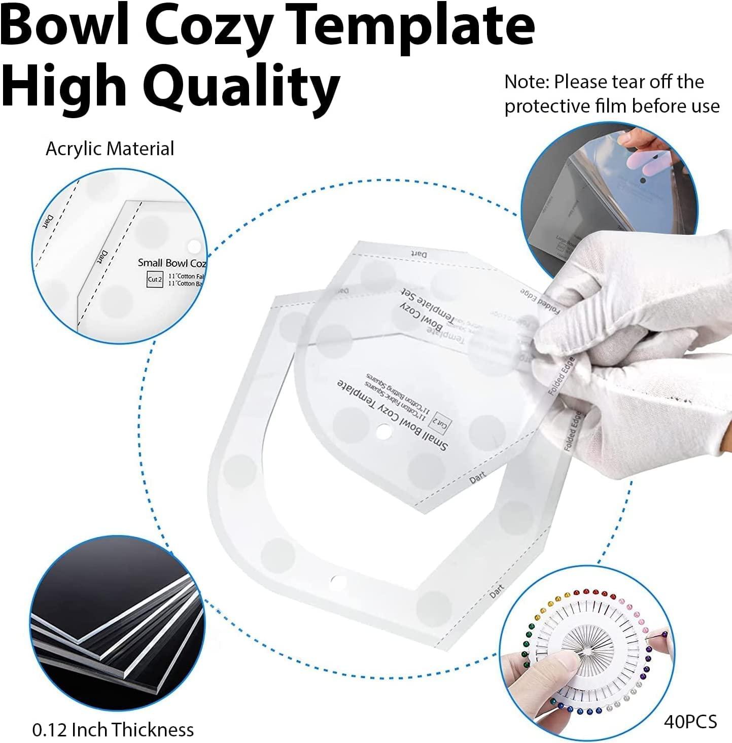 Wenmpopo Bowl Cozy Pattern Template & Cutting Ruler Set - DIY Kitchen ...