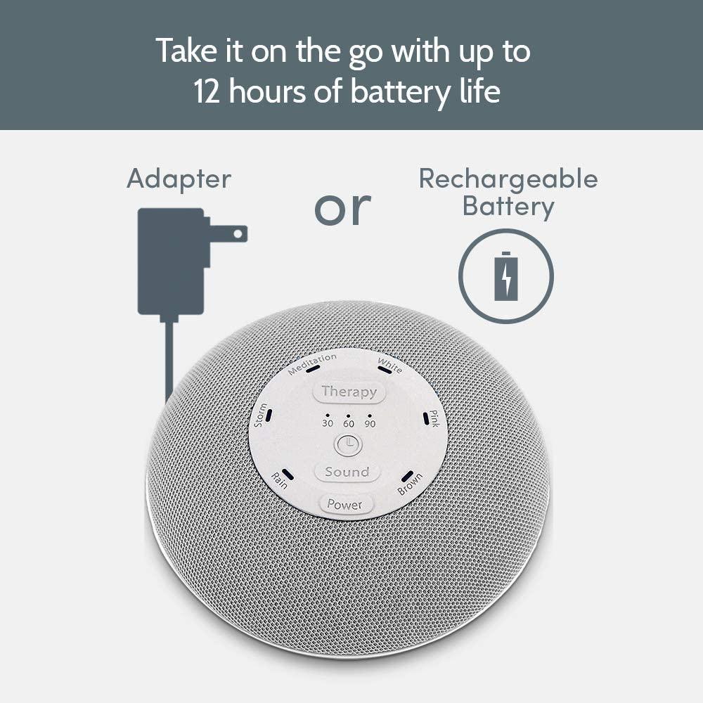 Homedics Deep Sleep Mini Portable Sleep Sound Machine, Gray, Sound ...