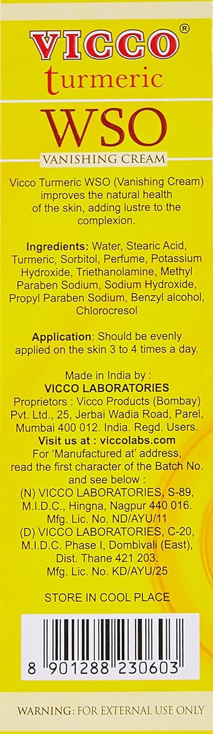 Vicco Turmeric WSO Ayurvedic Skin Cream 60g - Natural Skin Care | Buy ...