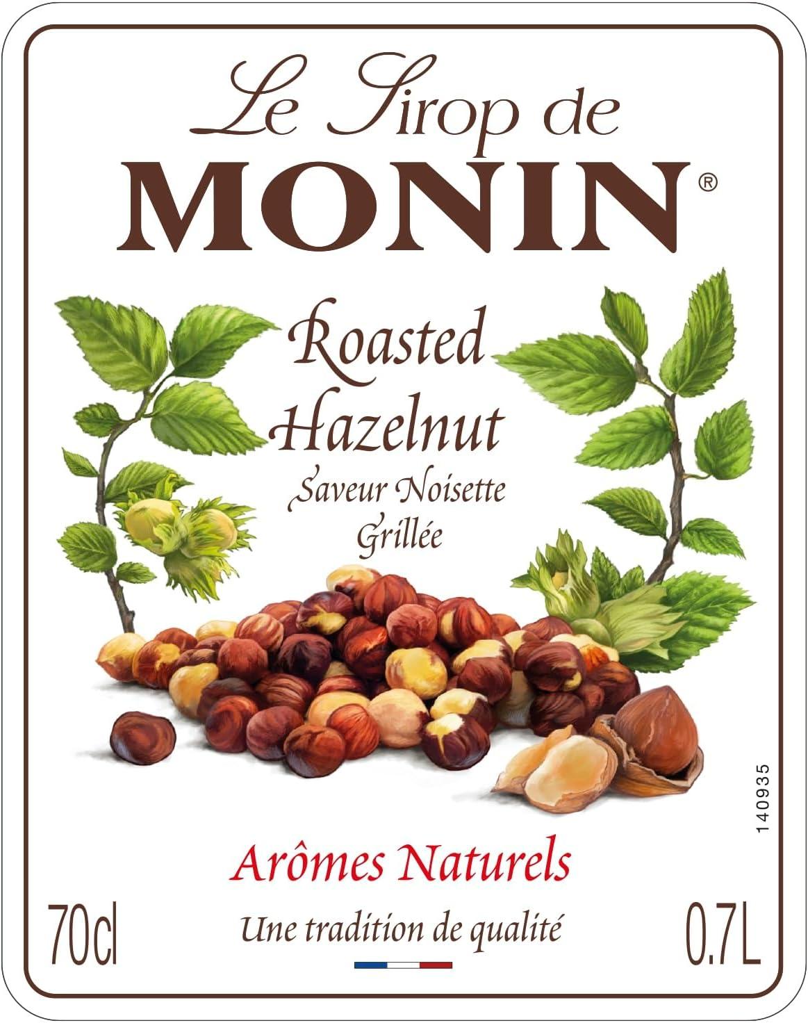 MONIN Premium Roasted Hazelnut Syrup 700ml - Vegan-Friendly, 100% ...