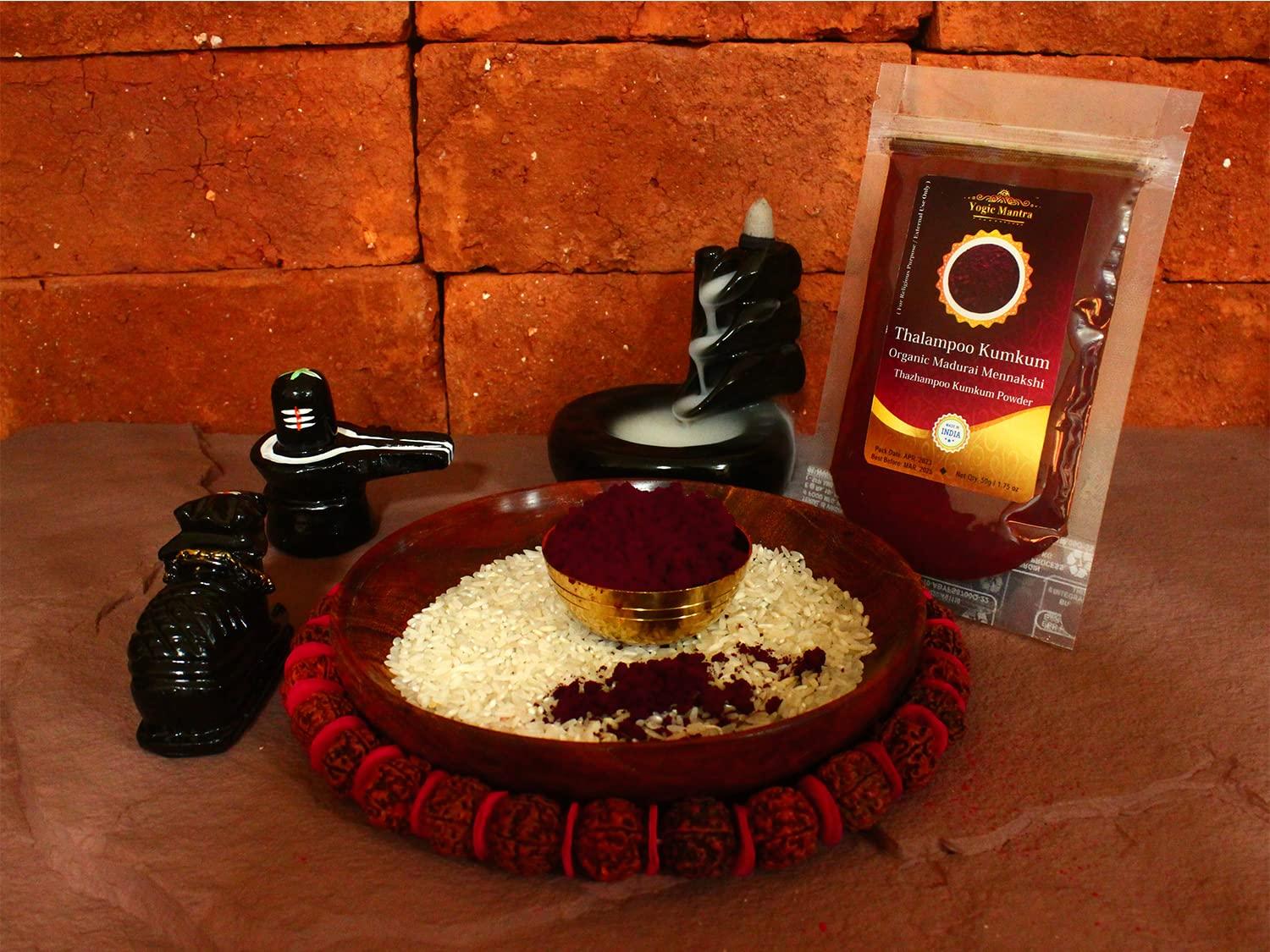 Organic Yogic Mantra Thazhampoo Kumkum Powder - 50g | Premium Madurai ...