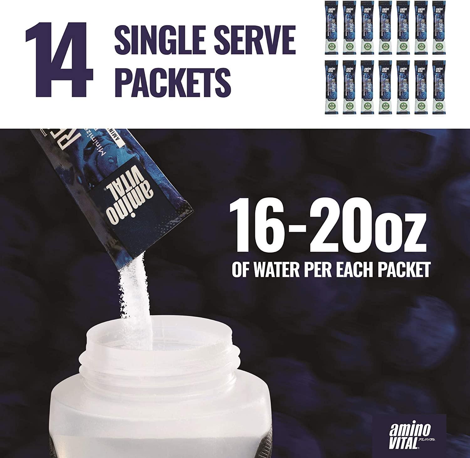 Amino VITAL Rapid Recovery BCAA Post Workout Powder Packets - Glutamine ...